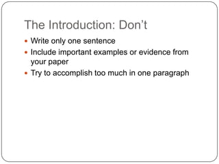 Intro Thesis And Concl | PPTX