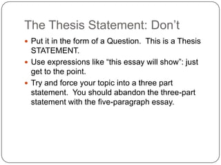 Intro Thesis And Concl | PPT