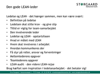 LEAN i praksis - intro til gratis LEAN-hæfter | PPT