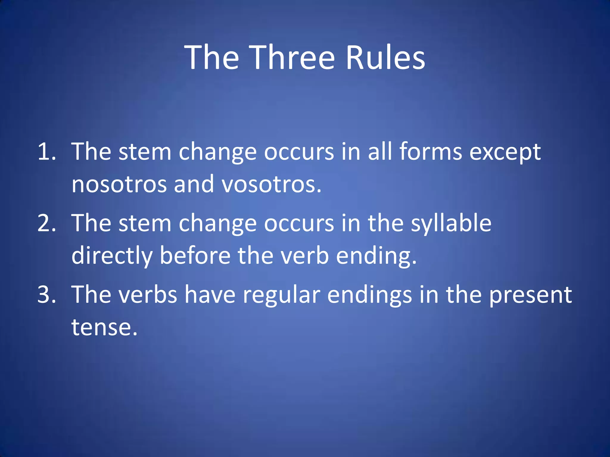 Intro to ar stem change verbs | PPTX