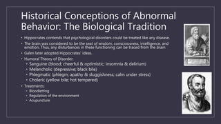 Abnormal Behavior in the Historical Context | PPTX