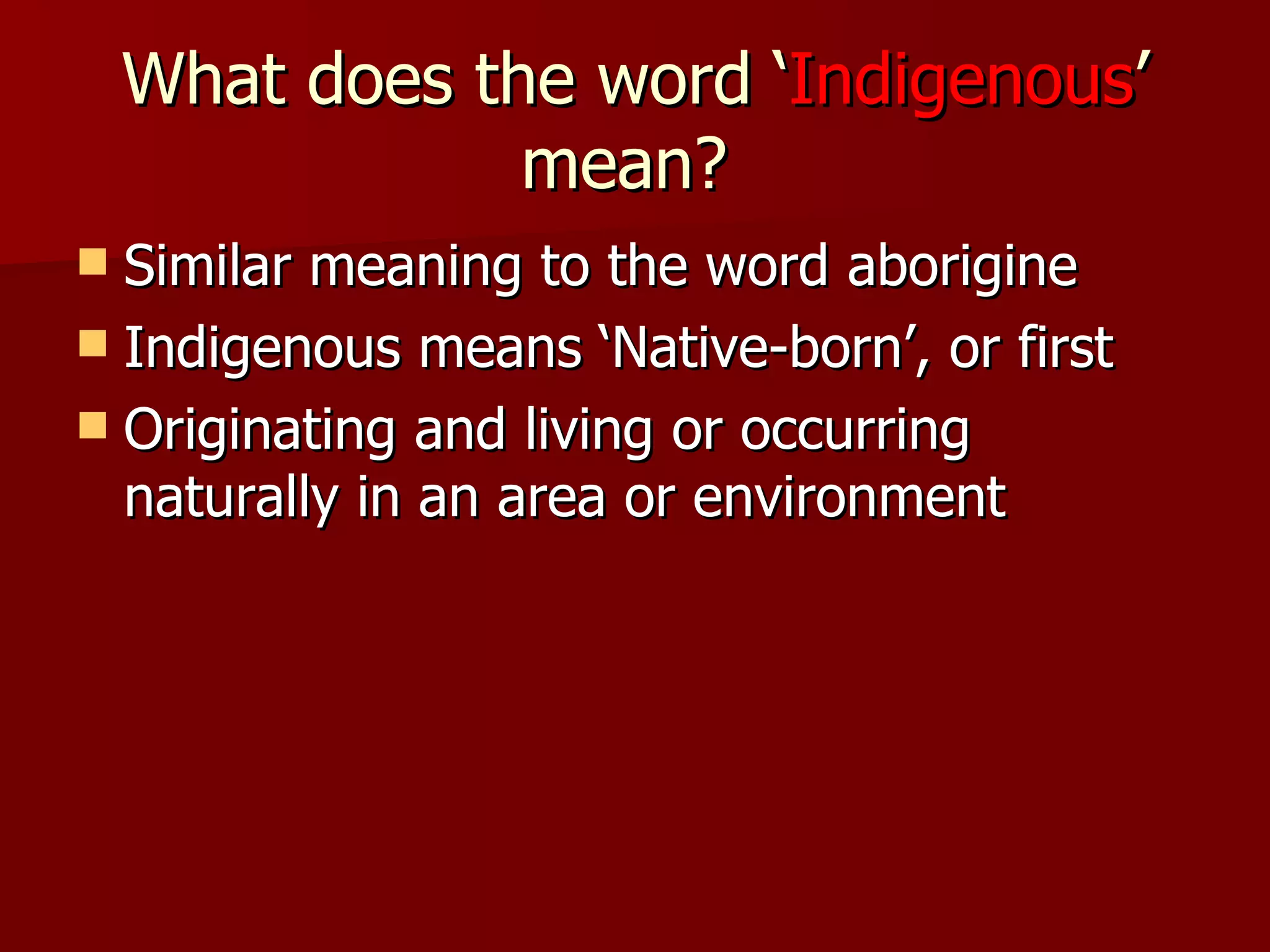 Intro to aborigines unit 2012 presentation2 | PPT