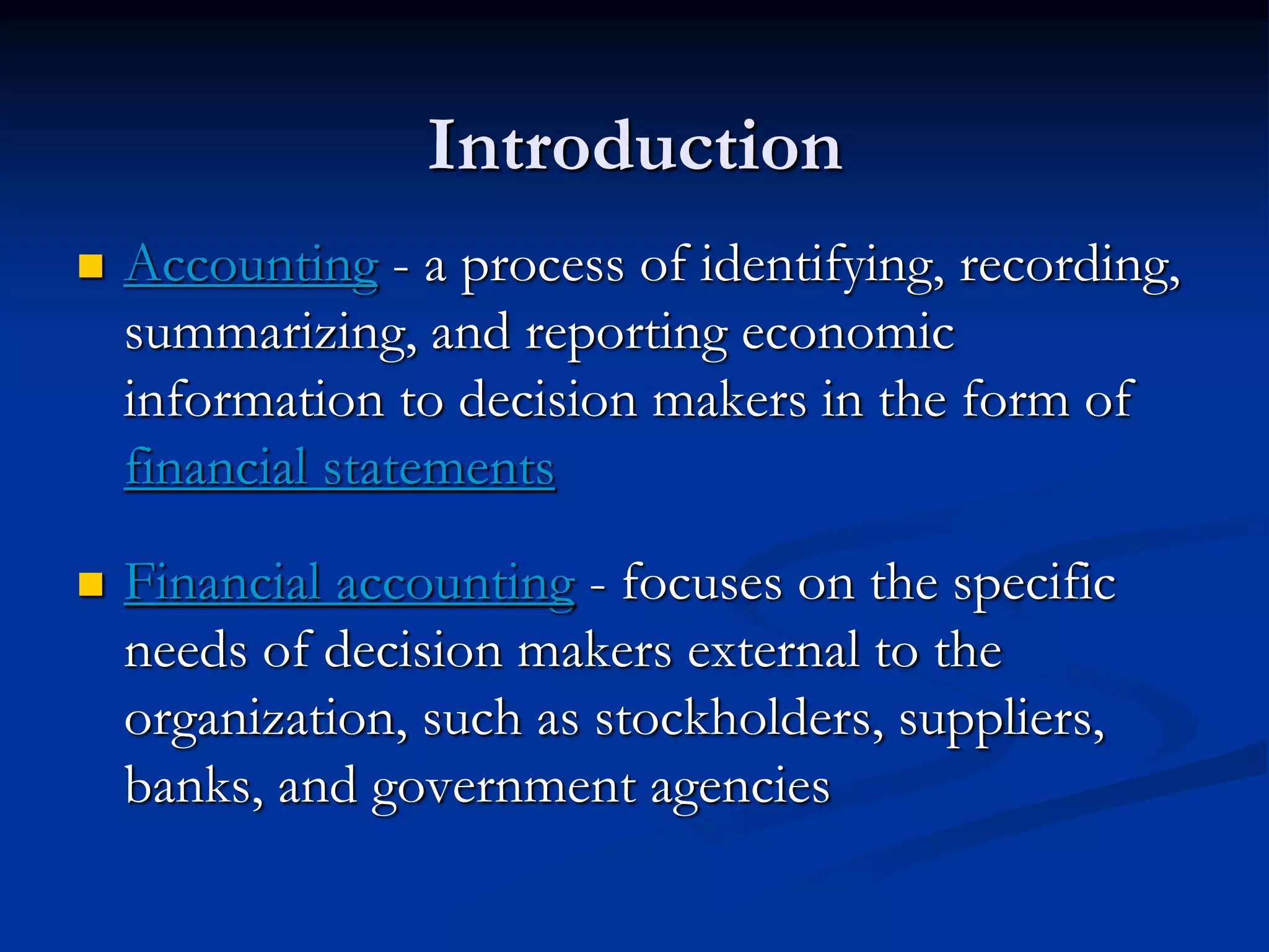 ACCOUNTING: THE LANGUAGE OF BUSINESS. | PPT