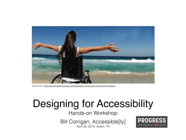 Intro to accessibility workshop slides | PPT