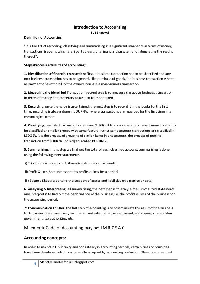 Introduction to accounting: beginners guide