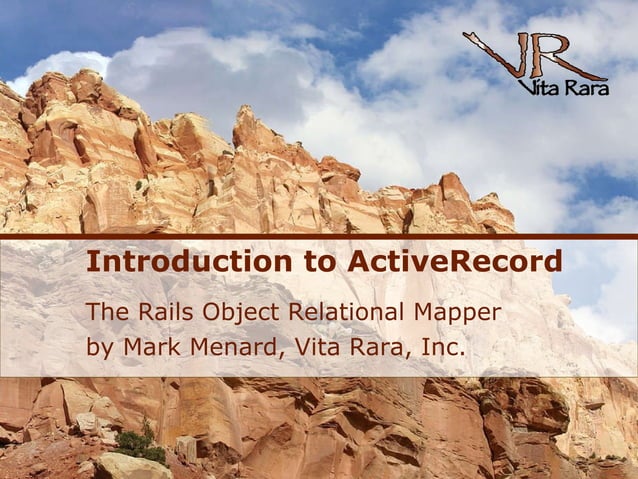 Intro to Rails ActiveRecord | PPT