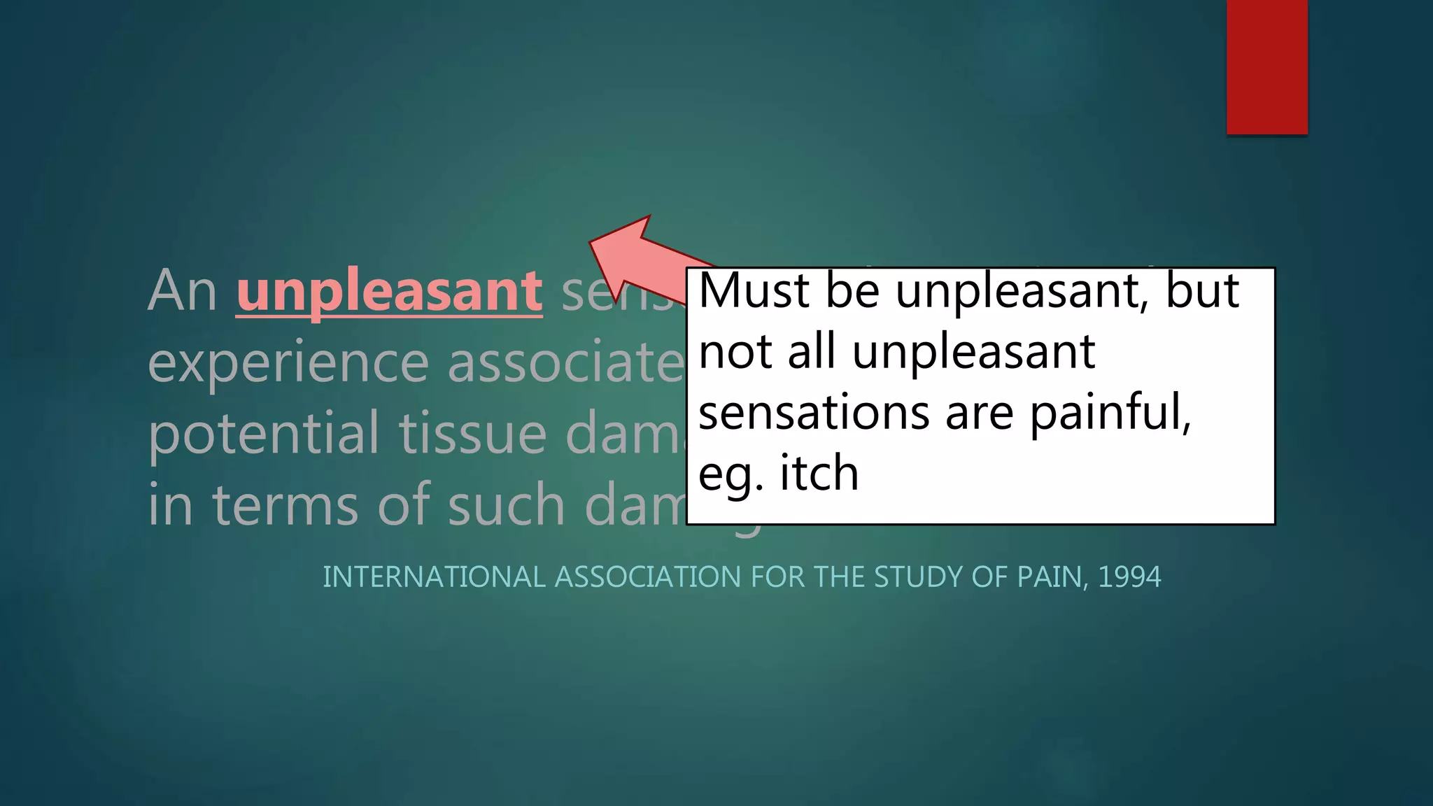 Intro to Acute Pain- Definition of Pain | PPTX