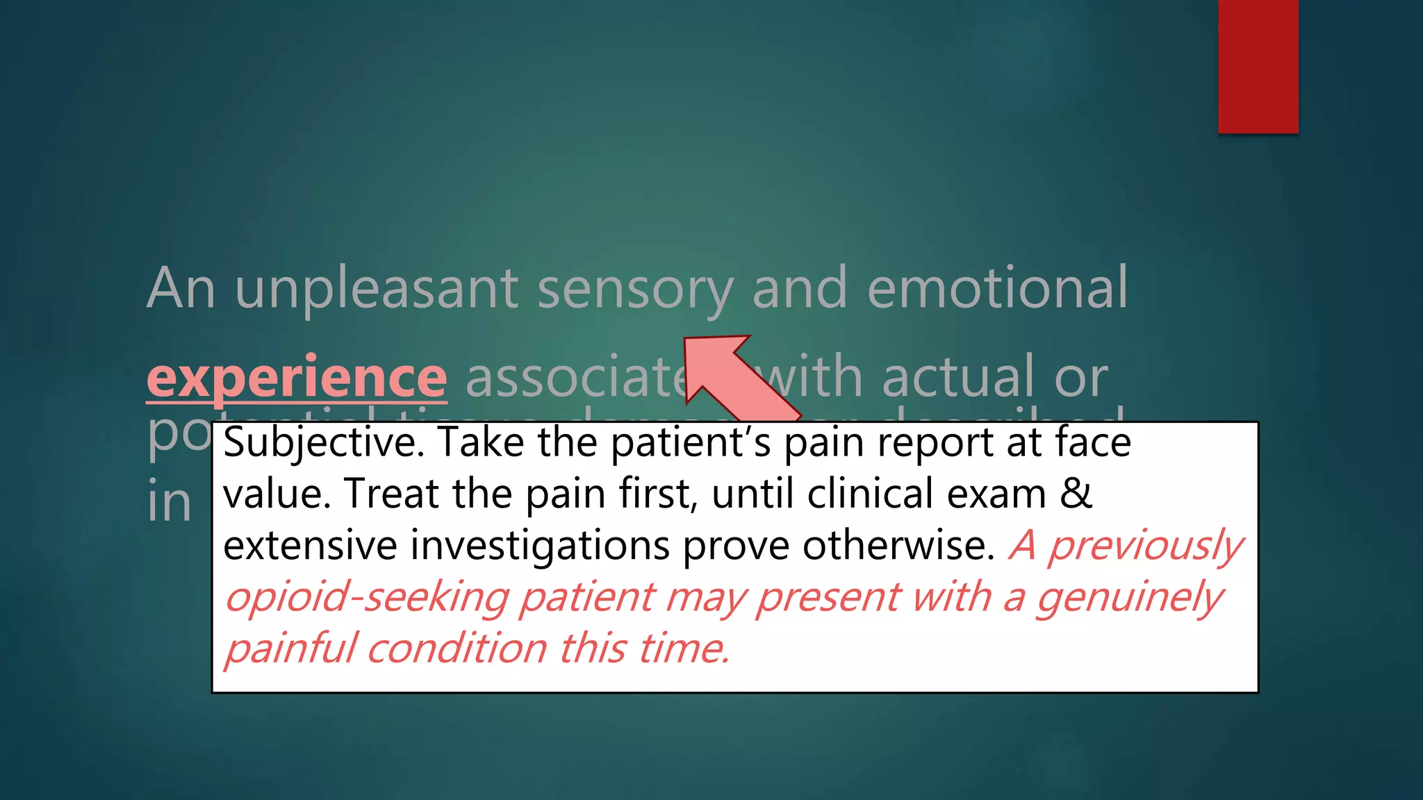 Intro to Acute Pain- Definition of Pain | PPTX