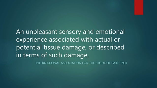 Intro to Acute Pain- Definition of Pain | PPT