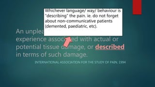 Intro to Acute Pain- Definition of Pain | PPTX | Injuries | Diseases ...