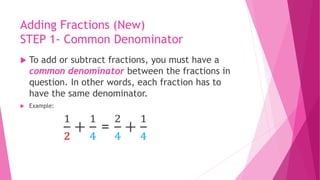 Introduction to adding fractions | PPTX