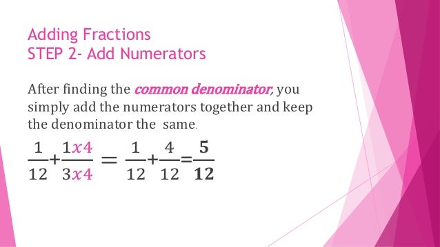 Introduction to adding fractions