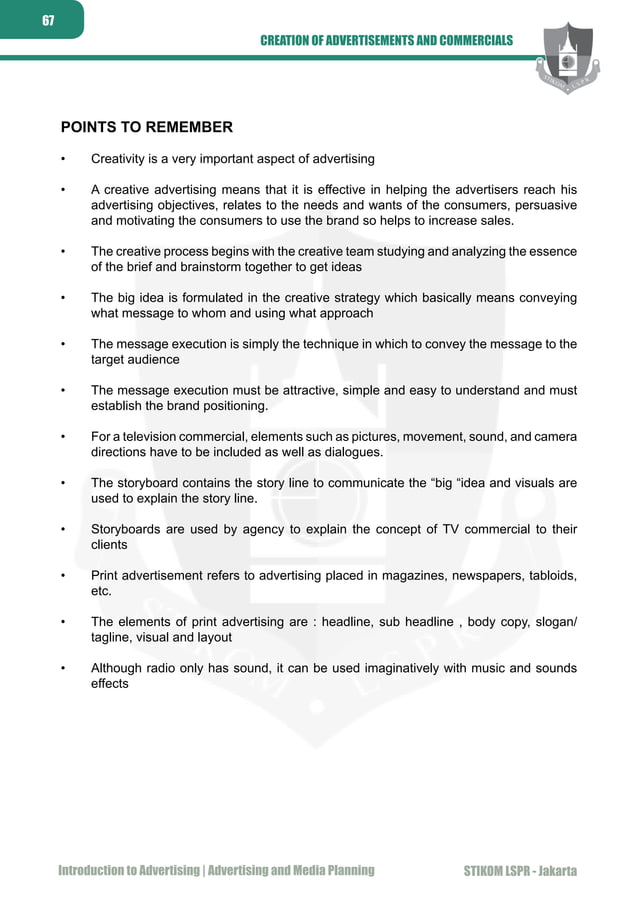 Introduction To Advertising & Advertising and Media Planning II | PDF ...