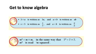 Introduction to Algebra for students who haven't learnt algebra yet.pptx