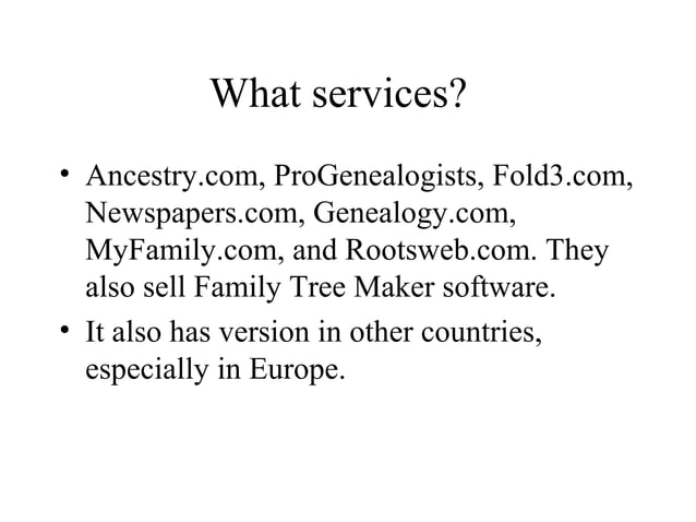 Intro to ancestry updated and corrected | PPT
