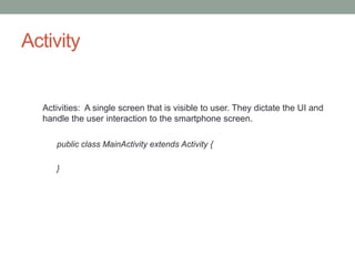 Intro to android (gdays) | PPT