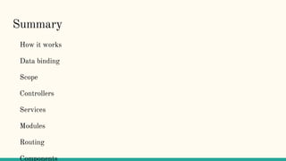 Intro to angular | PPT