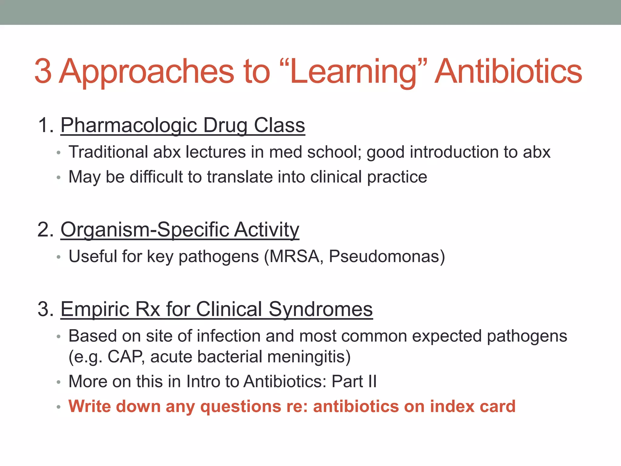 Introduction to antibiotics // basic principles | PPTX