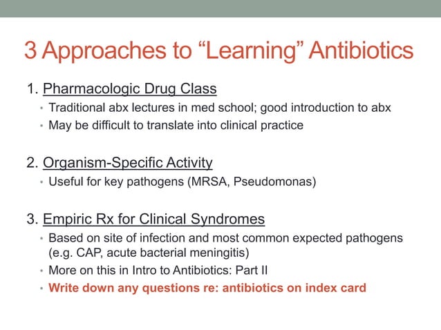 Introduction to antibiotics // basic principles | PPTX