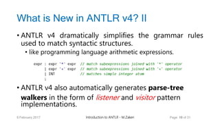 An Introduction to ANTLR | PPTX