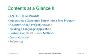 An Introduction to ANTLR | PPTX