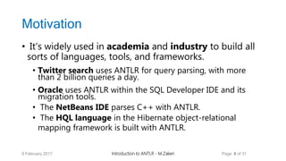 An Introduction to ANTLR | PPTX