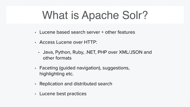 Intro to Apache Solr | PDF