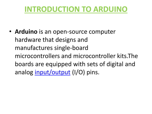 Introduction To Arduino Ppt 6668