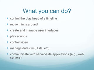 Intro To As3 Using Flash Cs3 | PPT