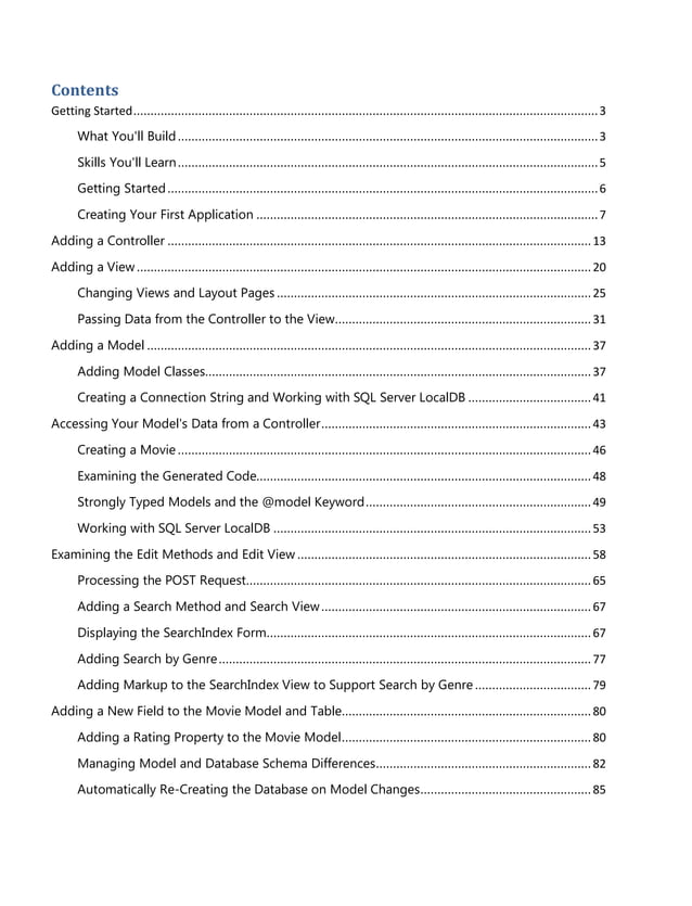 Intro to asp.net mvc 4 with visual studio | PDF | Web Development ...