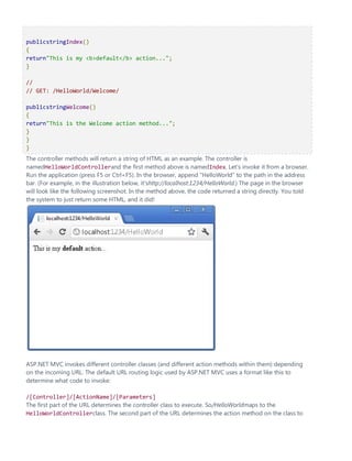 Intro to asp.net mvc 4 with visual studio | PDF