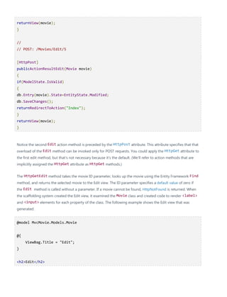 Intro to asp.net mvc 4 with visual studio | PDF