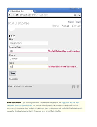 Intro to asp.net mvc 4 with visual studio | PDF