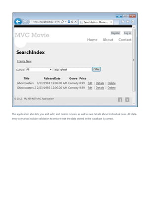 Intro to asp.net mvc 4 with visual studio | PDF