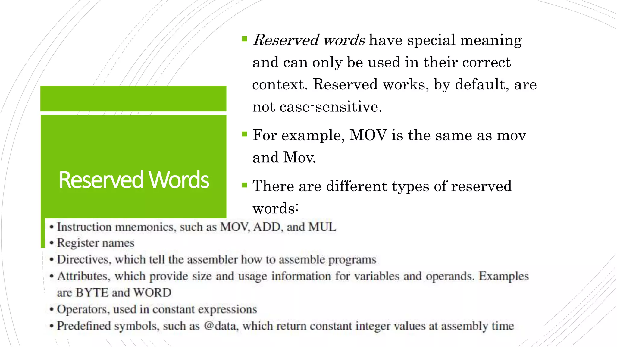 intro to assembly language.pptx | Operating Systems | Computer Software and Applications