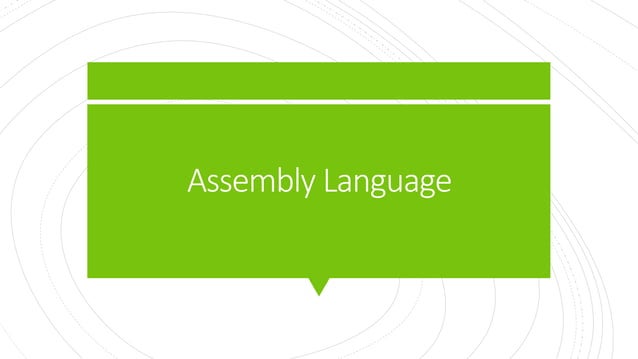 Intro To Assembly Languagepptx