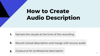 Intro to Audio Description | PPTX