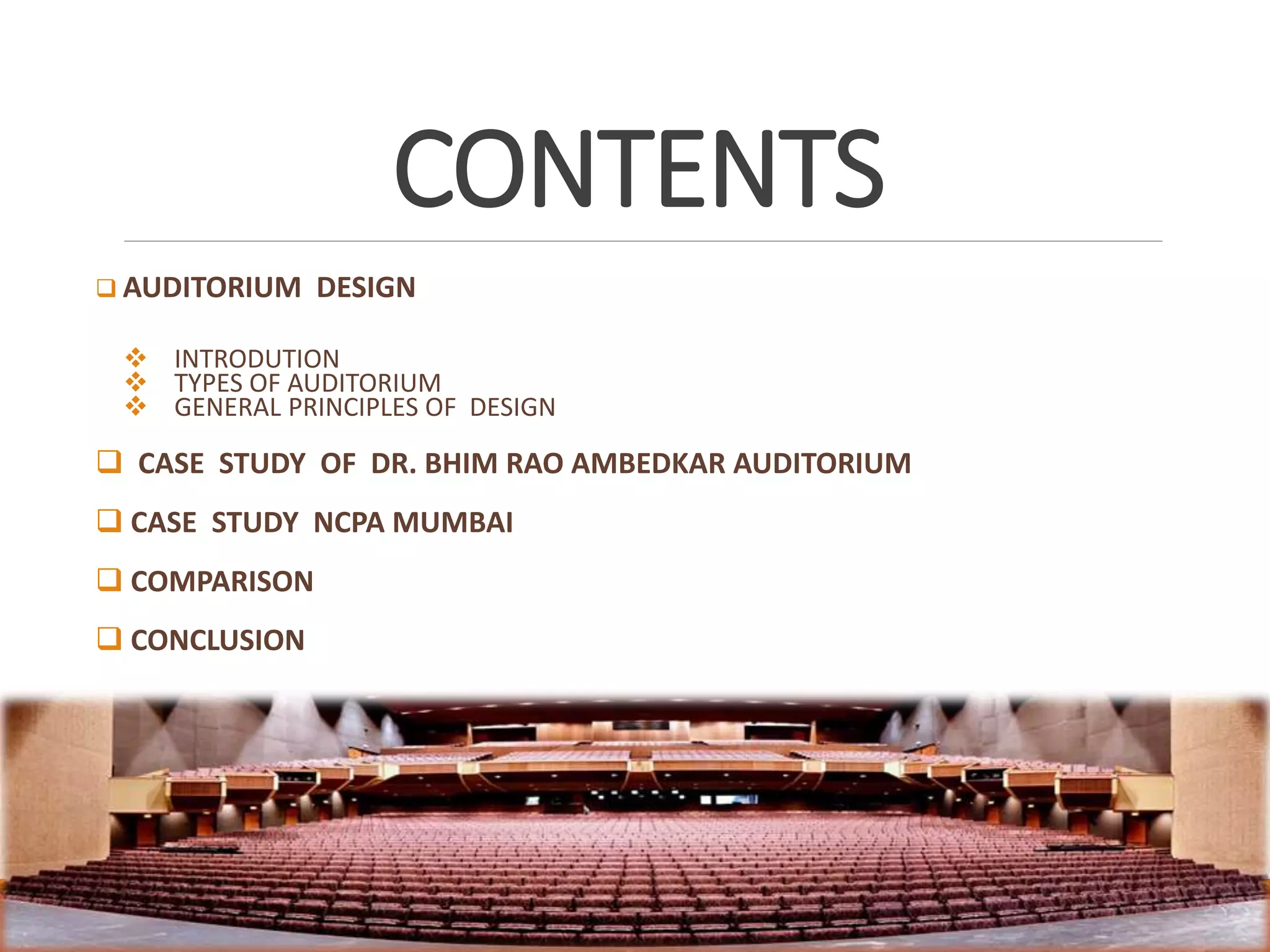 Intro to auditorium design | PPTX