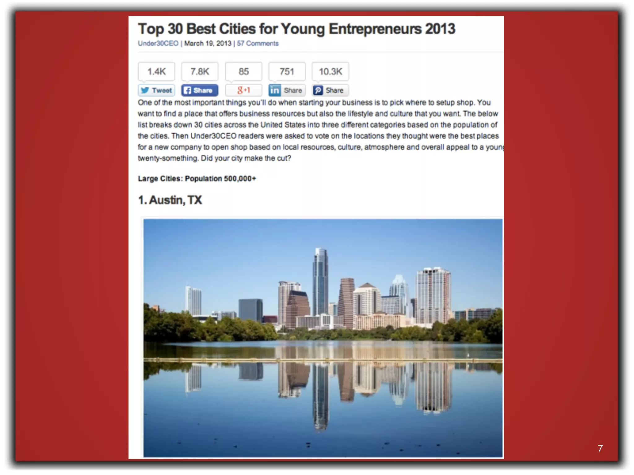 Intro to the Austin Startup Scene - Damon Clinkscales | PPT