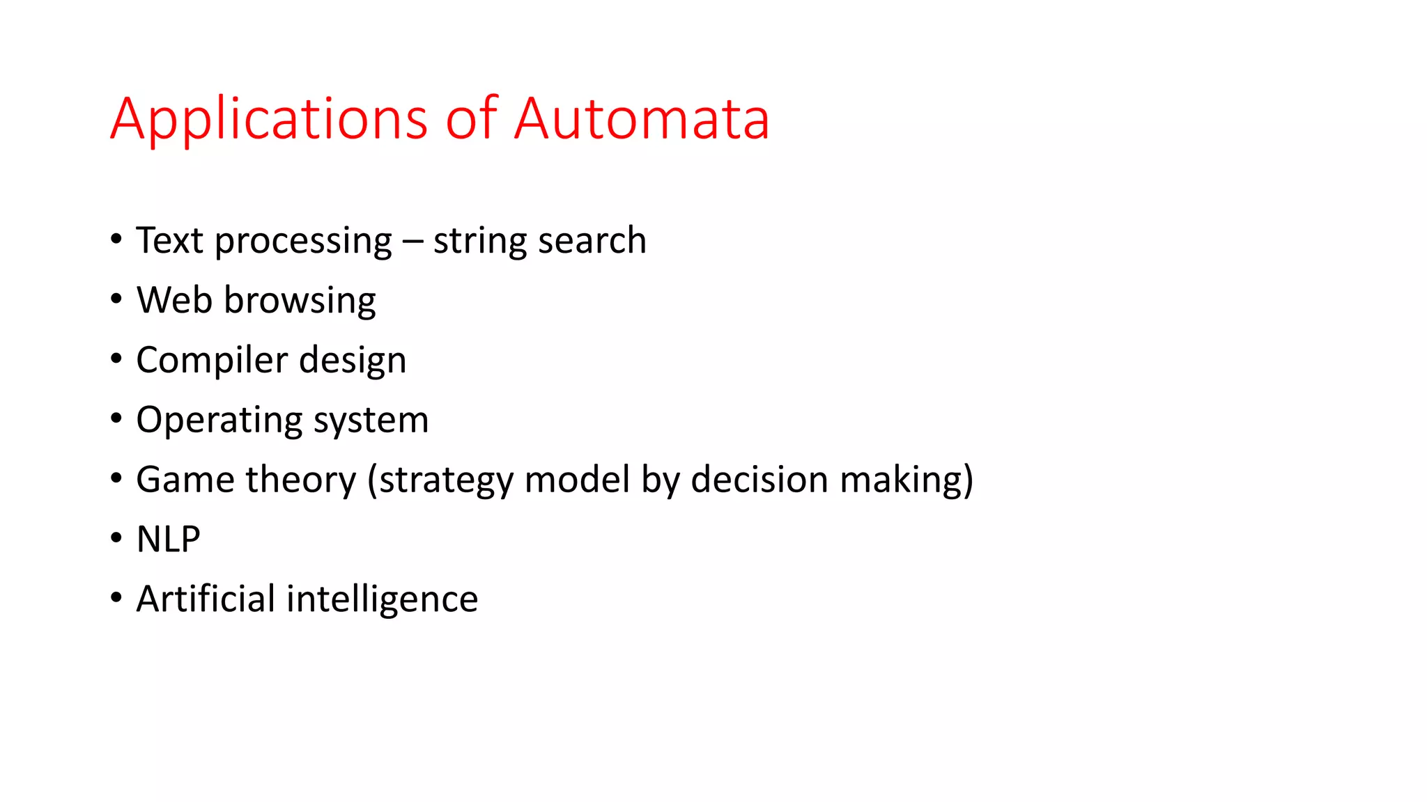 Intro to automata theory | PPT