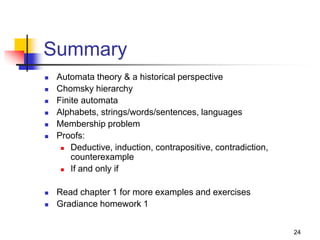 Introduction to the computing theory in automata | PPT