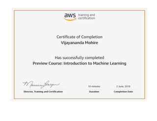 Intro to AWS ML | PPT