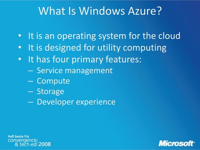 Windows Azure introduction | PPT