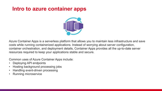 Intro to Azure Container App Presentation | PPTX