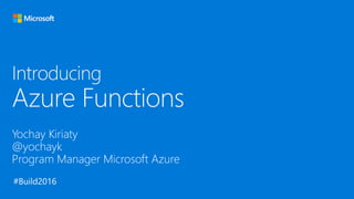 Introduction to Azure Functions - Tutorial | PPTX