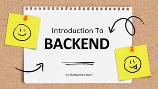 Intro to Backend Development - GDG on Campus EUE | PDF