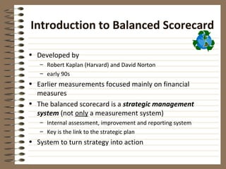 Intro to balanced scorecard | PPT