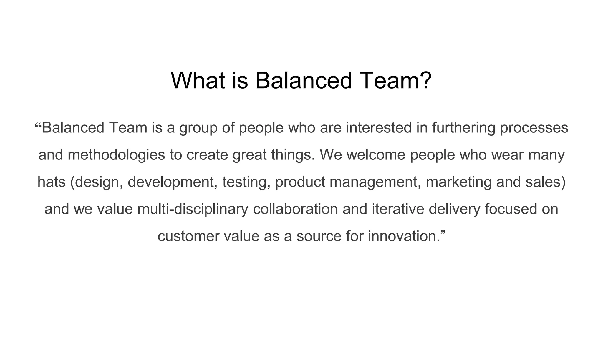 Intro to Balanced Teams | PPT