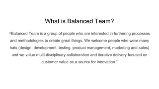 Intro to Balanced Teams | PPTX