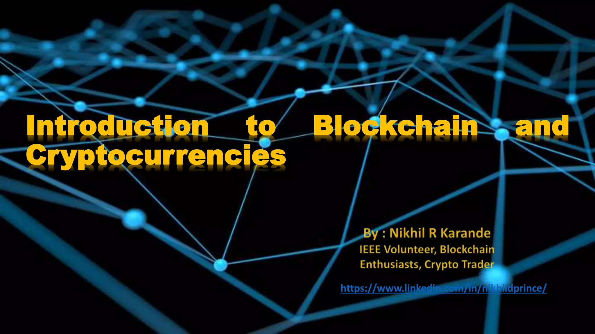 Introduction To Blockchain And Cryptocurrencies Pptx Internet Computing